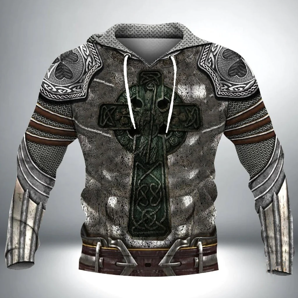 3D All Over Print Celtic Cross Irish Armor Knight Warrior Shirt Gift ...