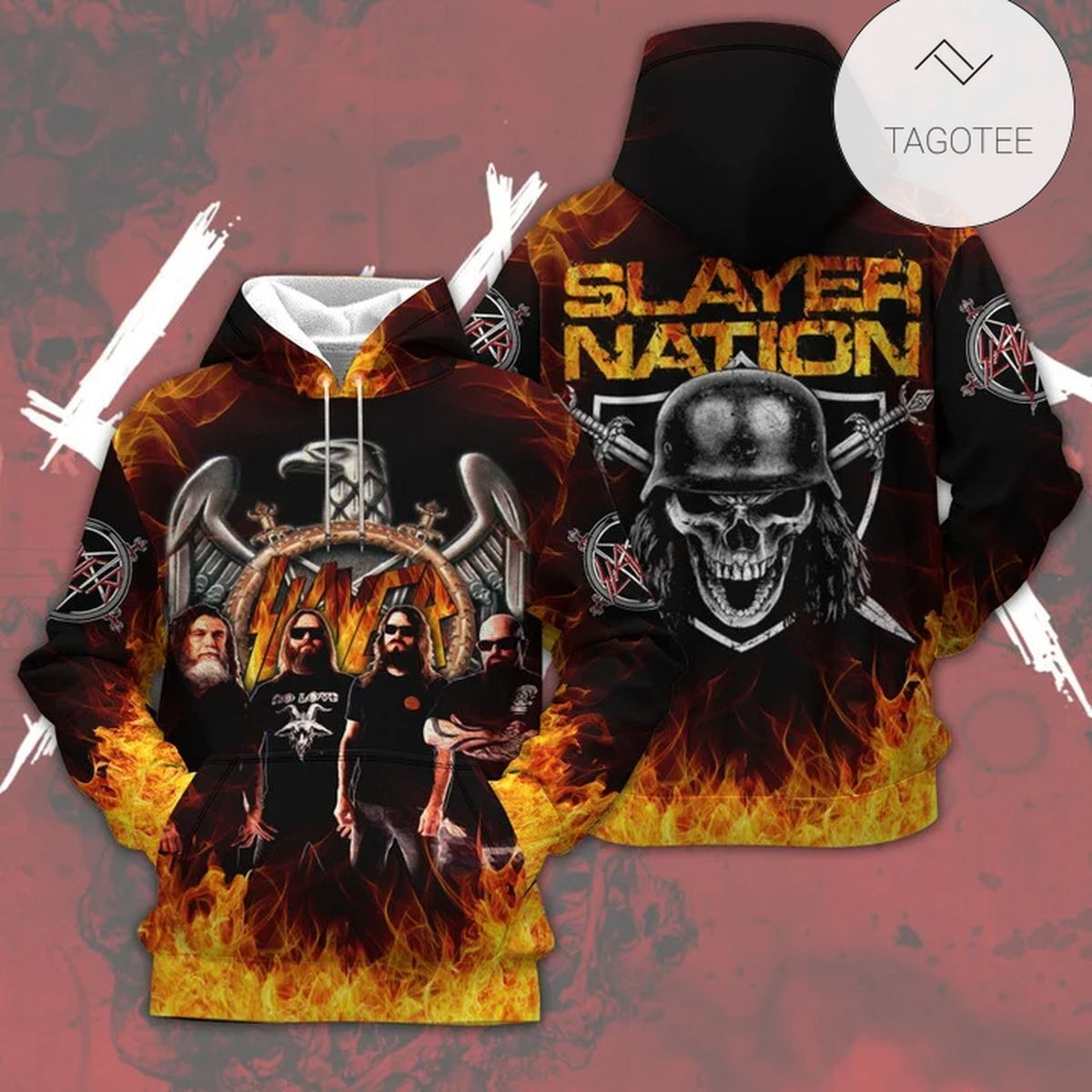 Slayer Nation Skull Rock Band 3D Hoodie Gift For Fans Size Xs 6Xl | eBay